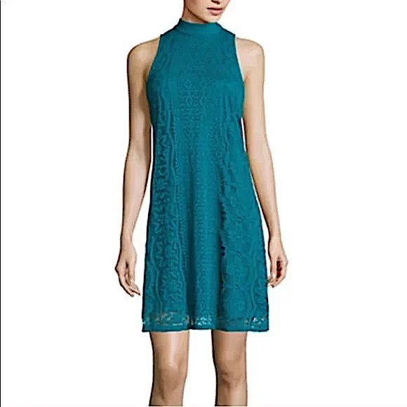 City Triangles | Dresses | City Triangles Peacock Lace Open Back Mock ...